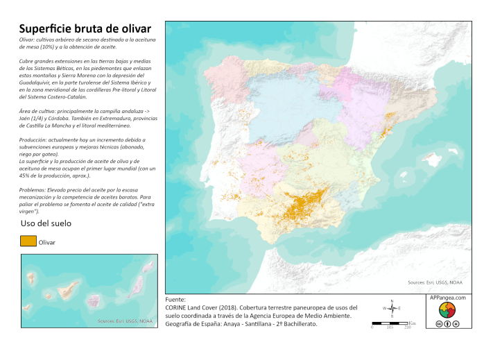 Mapas sector primario en España (Corine) – APPangea