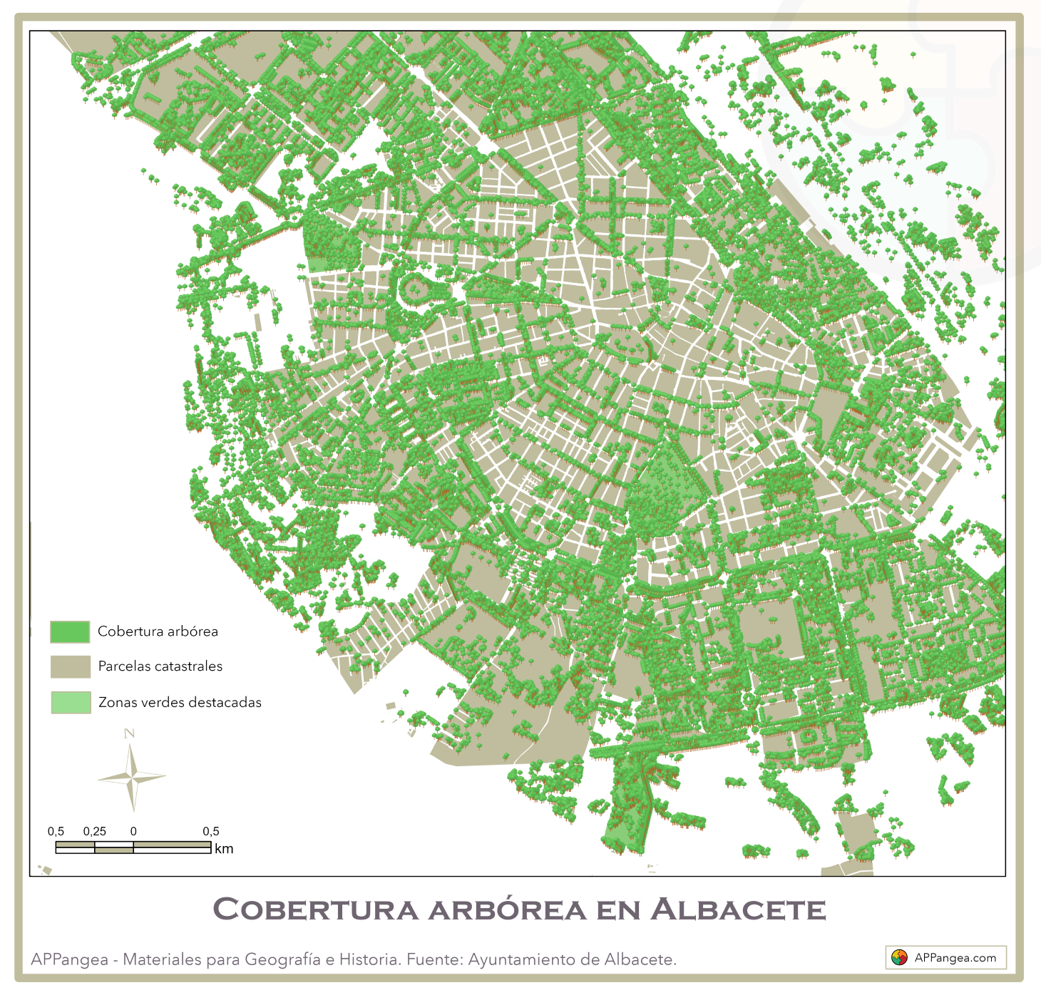 Cobertura arbórea en Albacete. La importancia de la sombra. – APPangea