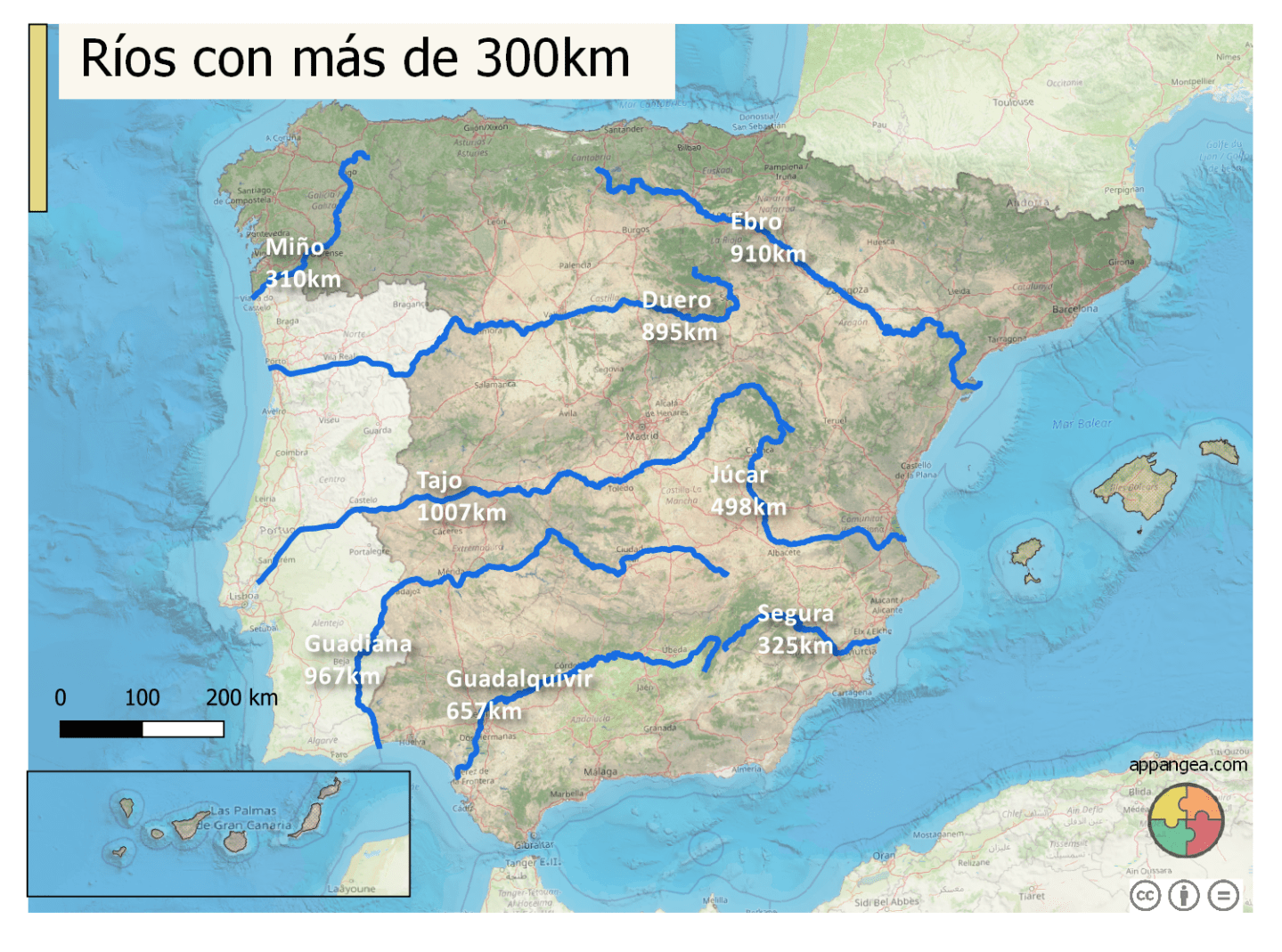Mapas Ríos España y Europa – Geografía e Historia ESO – APPangea